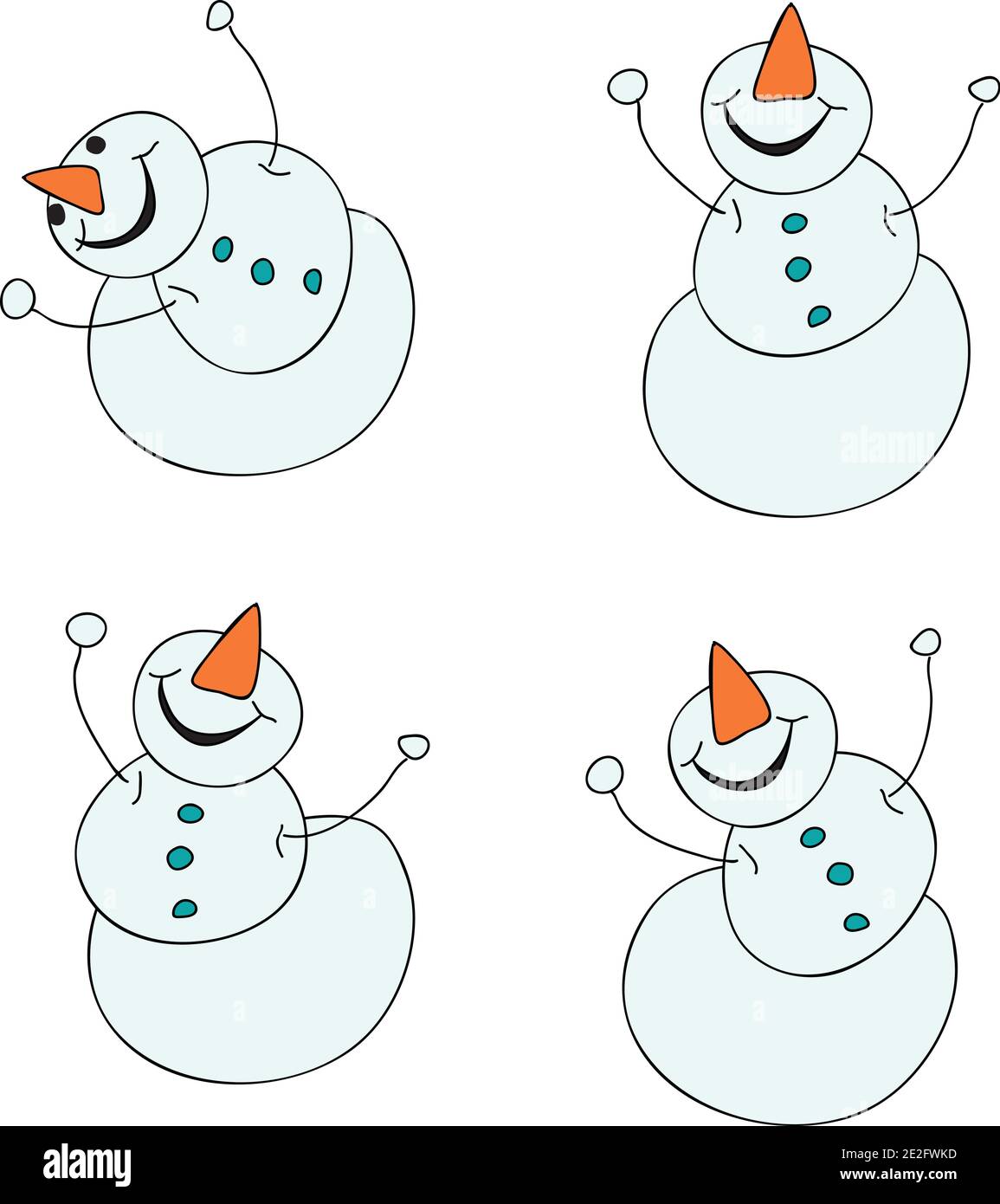 Snowman drawing Cut Out Stock Images & Pictures - Alamy
