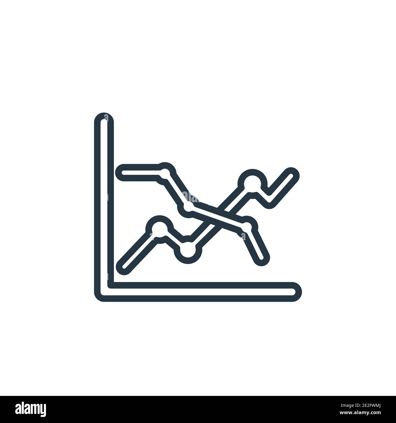 Line Chart Statistics Outline Vector Icon Thin Line Black Line Chart Statistics Icon Flat