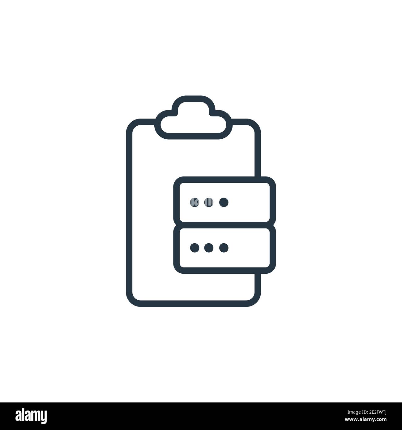 Survey outline vector icon. Thin line black survey icon, flat vector ...