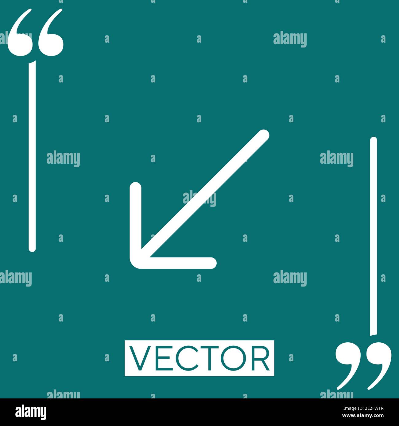 diagonal arrow vector icon Linear icon. Editable stroke line Stock ...
