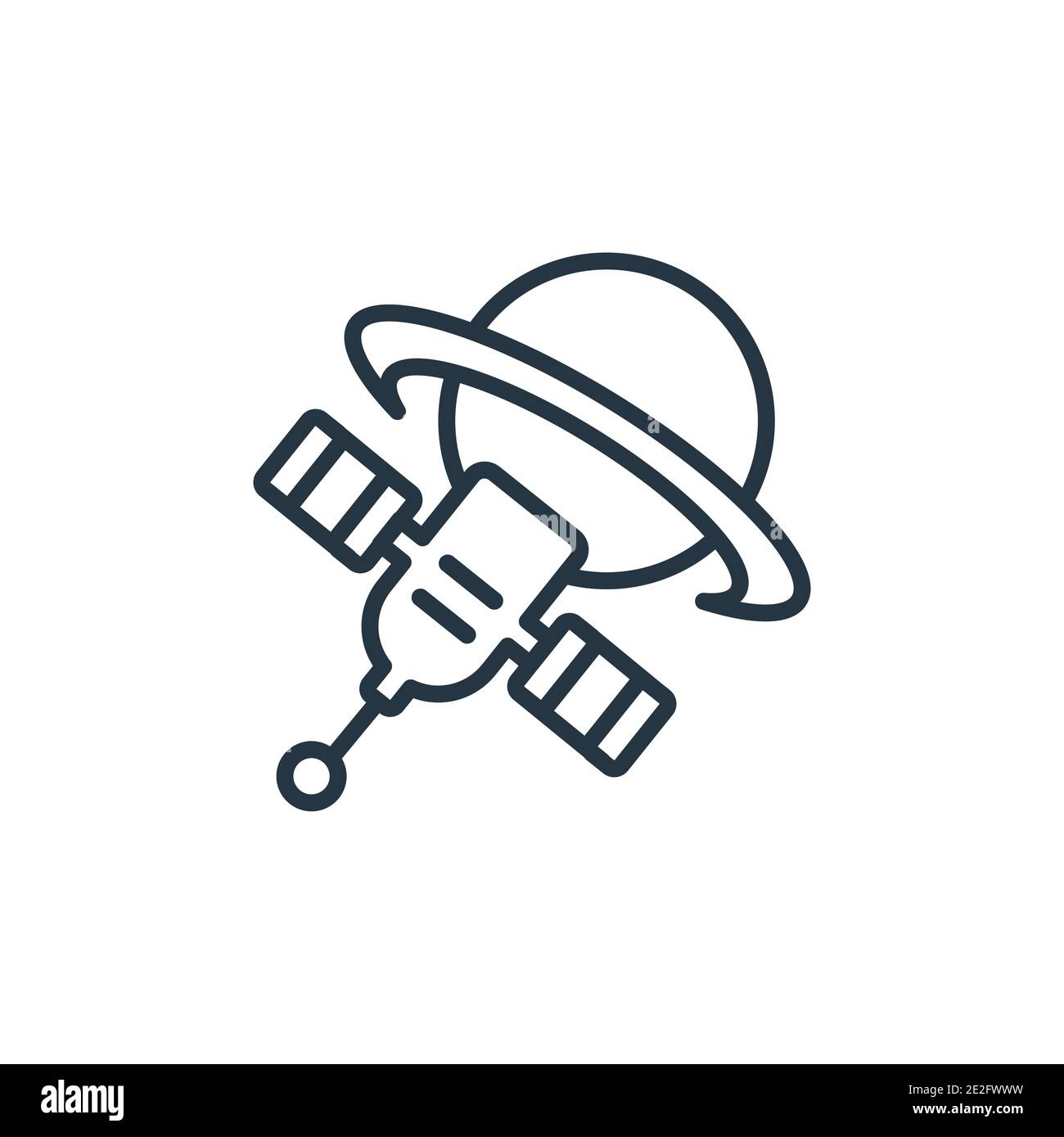 Aerospace Outline Vector Icon Thin Line Black Aerospace Icon Flat Vector Simple Element