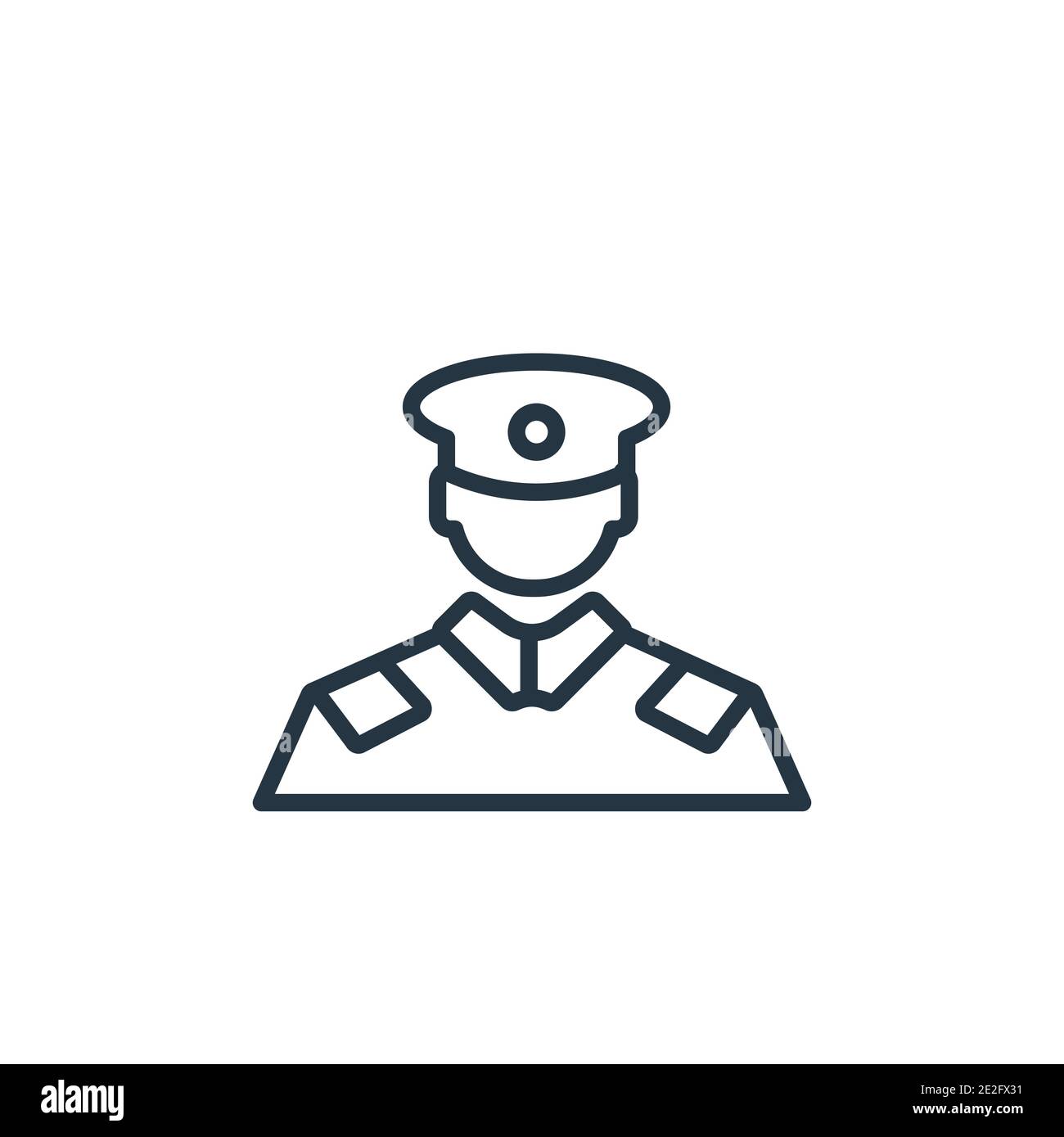 Soldier outline vector icon. Thin line black soldier icon, flat vector ...