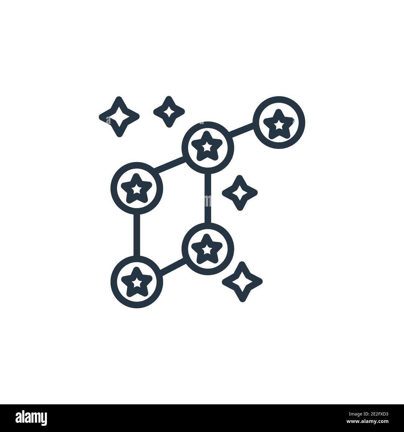 Lyra constellation outline vector icon. Thin line black lyra ...