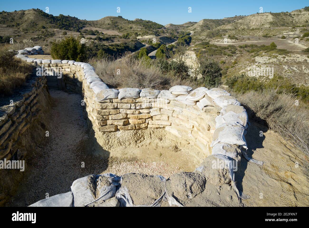Reconstruction of a defensive position, named as George Orwell trench ...