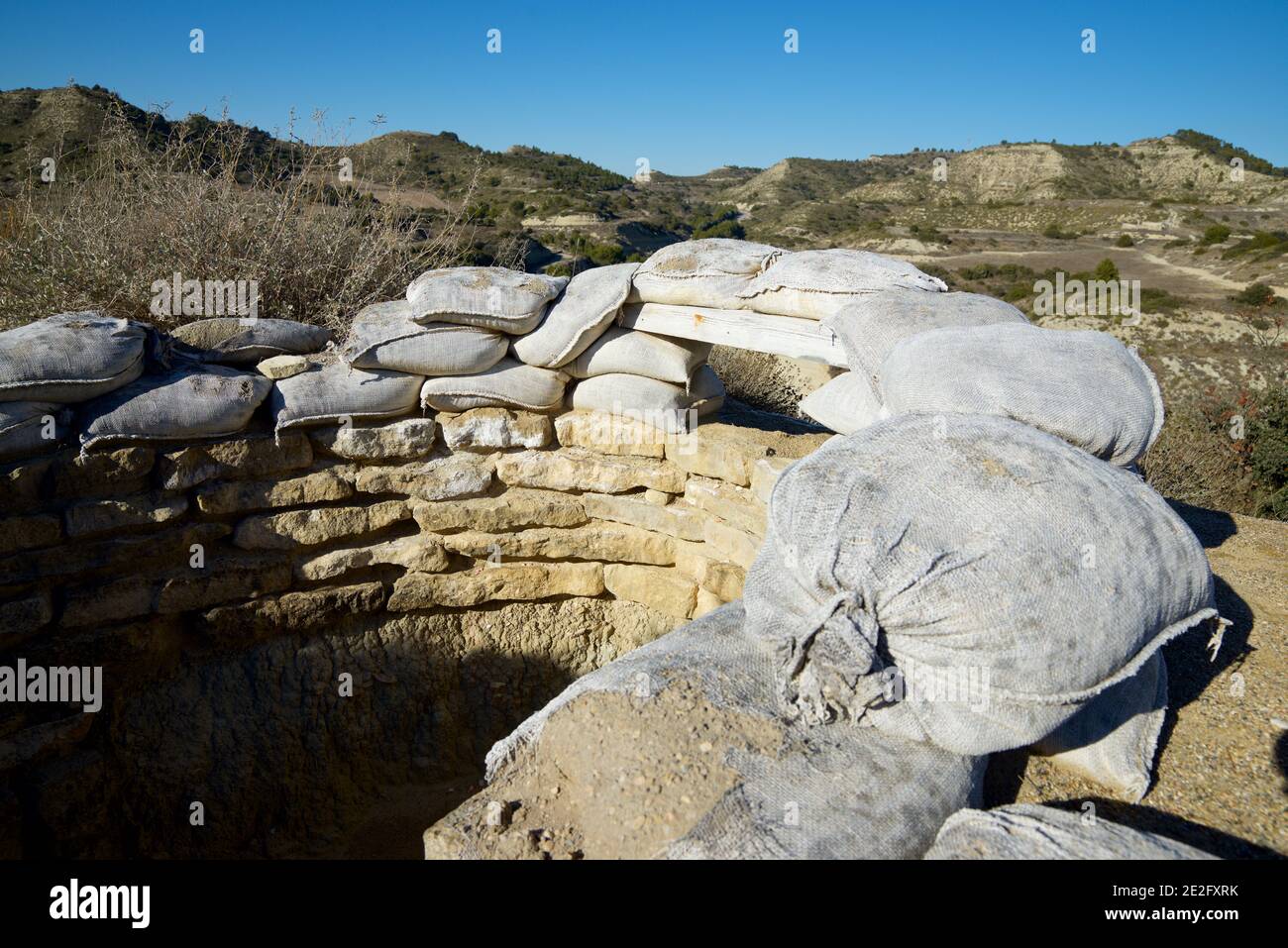 Reconstruction of a defensive position, named as George Orwell trench ...