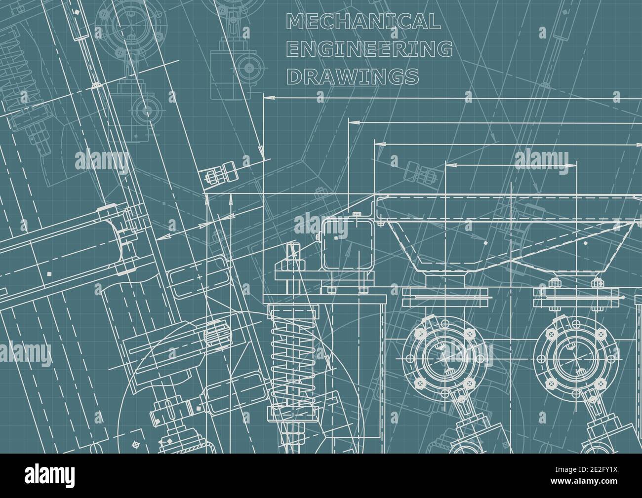 Vector engineering drawings. Mechanical instrument making. Technical ...