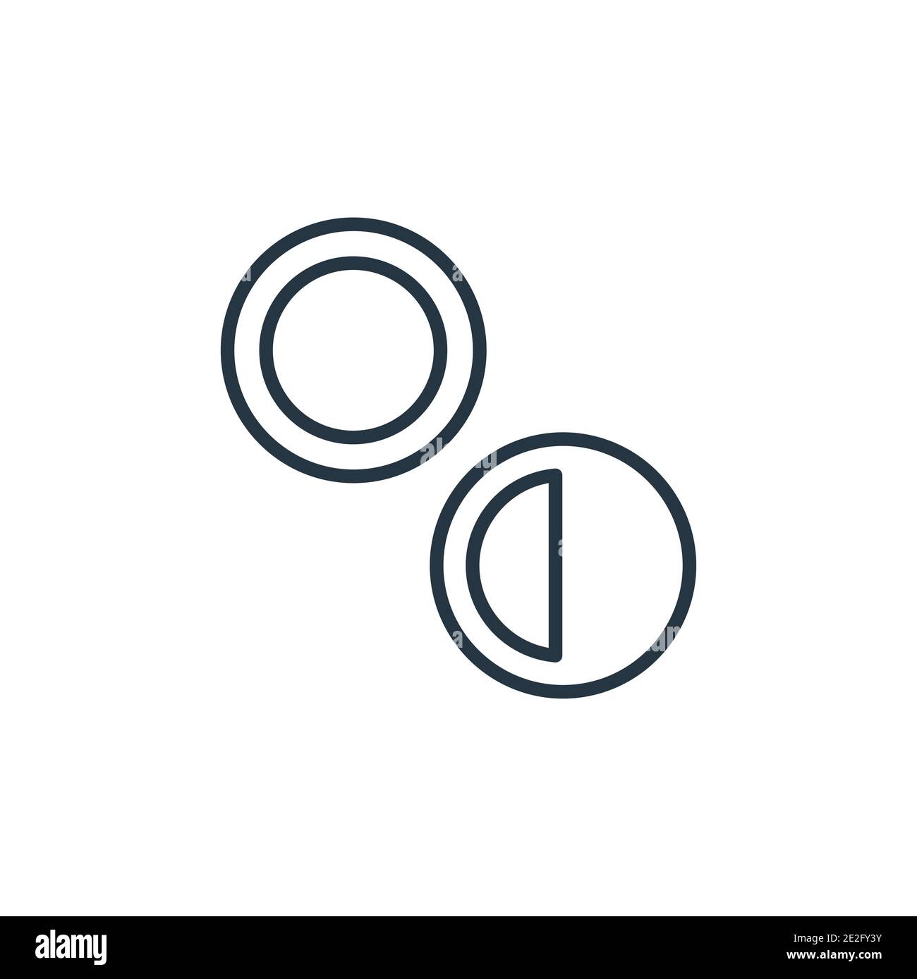 Full circle outline vector icon. Thin line black full circle icon, flat ...