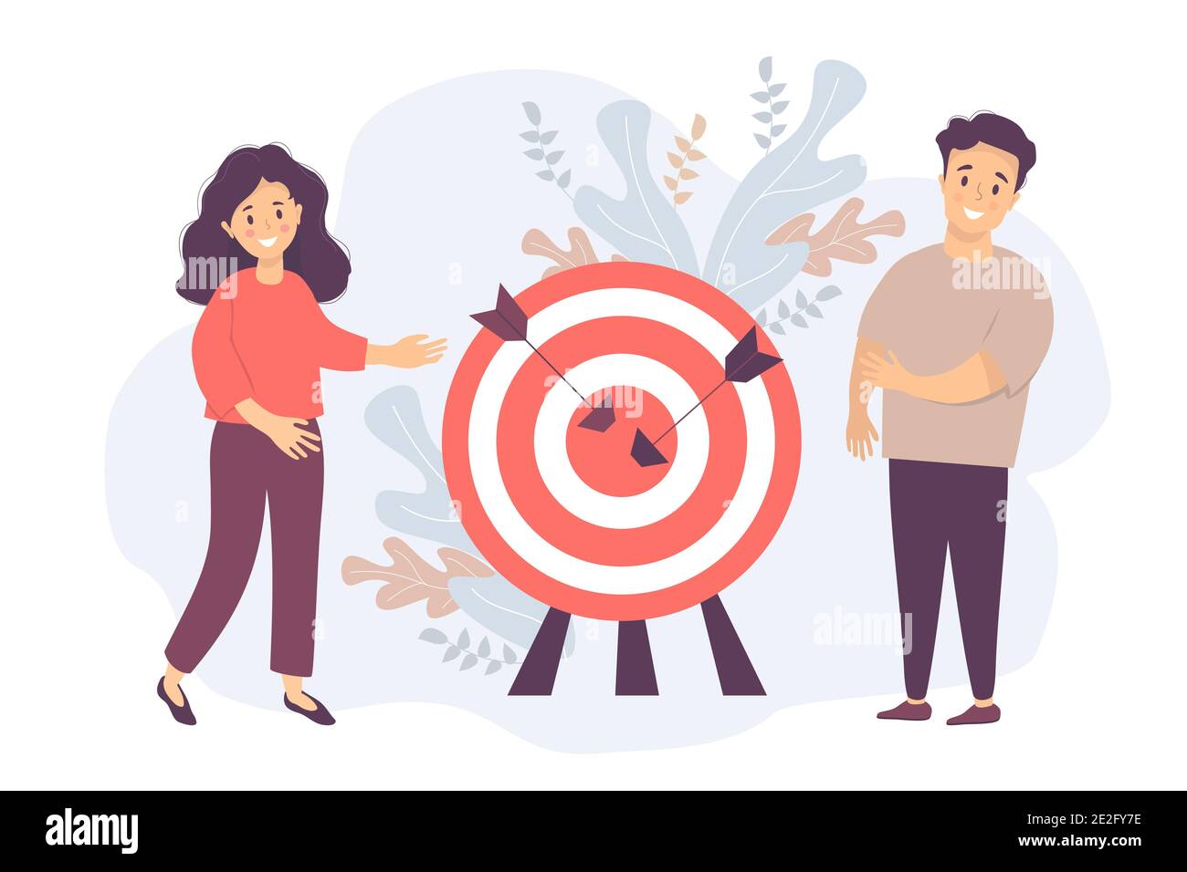 Two arrows target Cut Out Stock Images & Pictures - Alamy