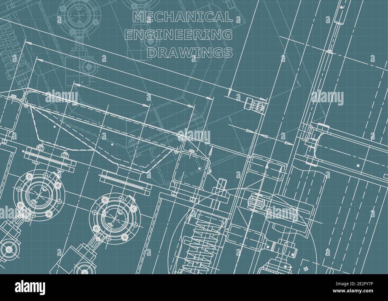 Sketch. Vector engineering illustration. Computer aided design systems ...