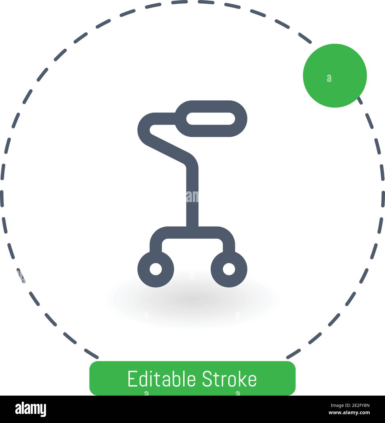 walking stick vector icon editable stroke outline icons for web and ...