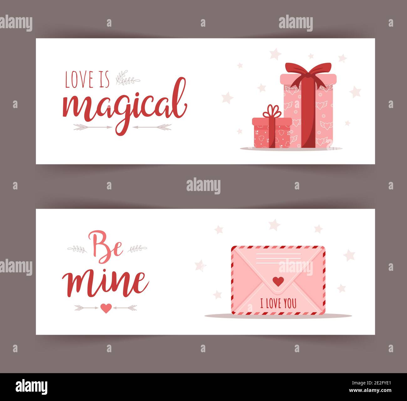 Valentines day banner for concept design. Greeting card or web poster ...