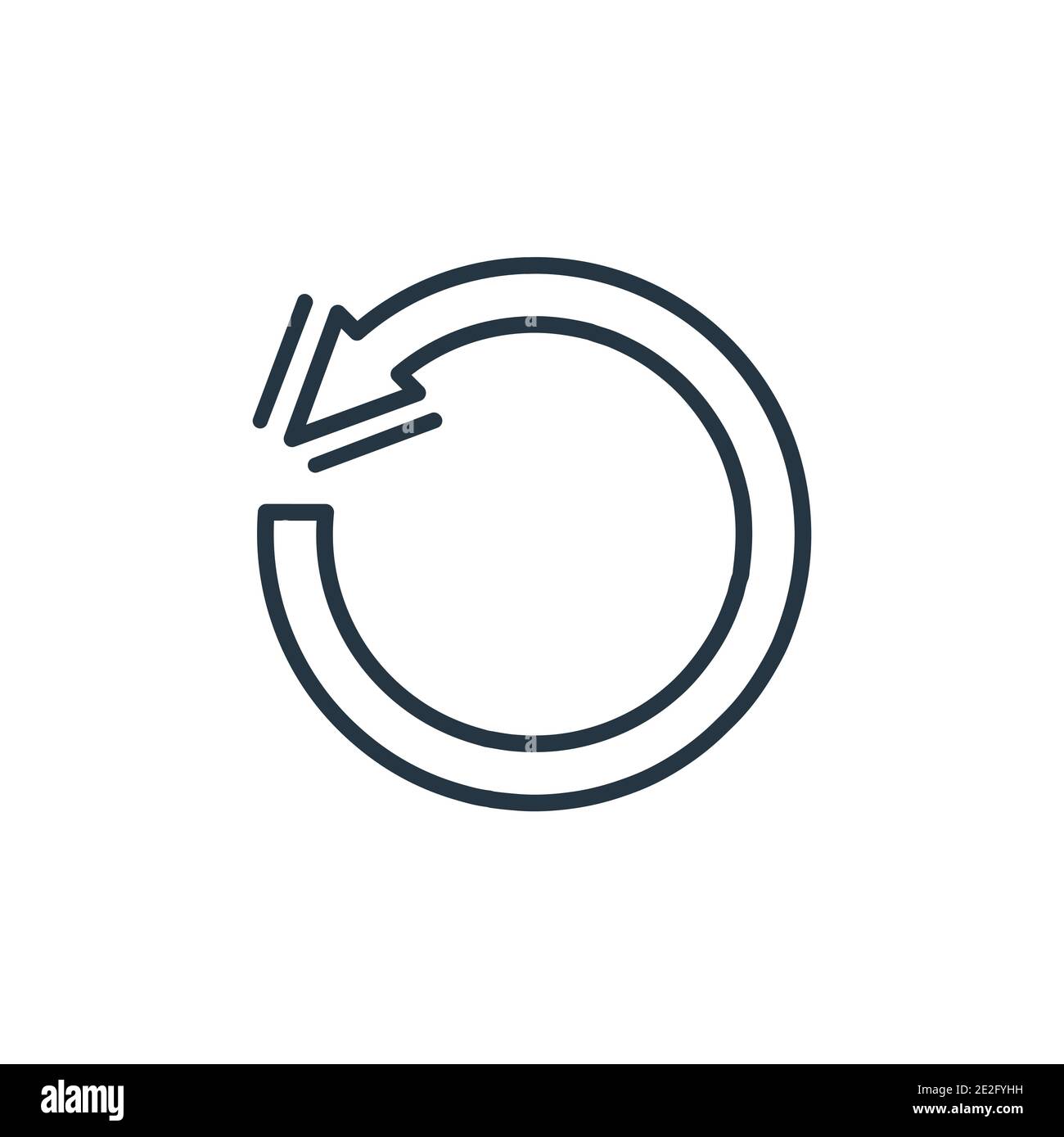 Repeat outline vector icon. Thin line black repeat icon, flat vector ...