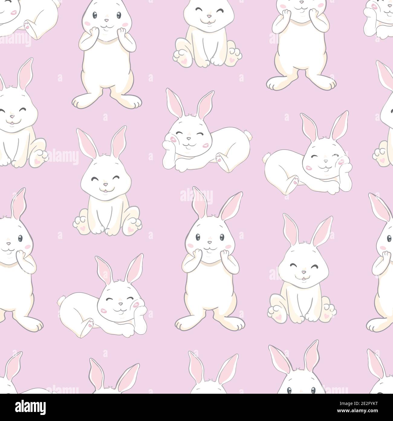 Rabbit holds a huge heart. Pattern.Pink background.For prints, book ...