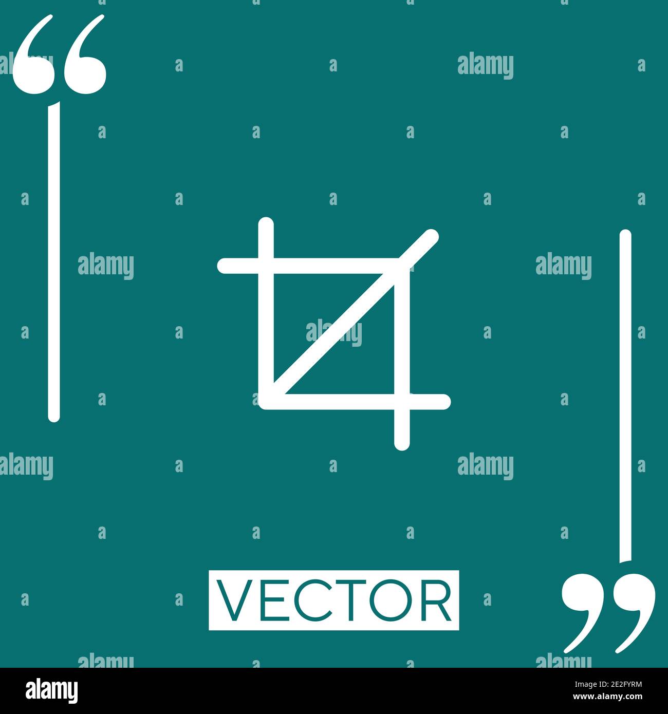 cropping tool vector icon Linear icon. Editable stroked line Stock ...