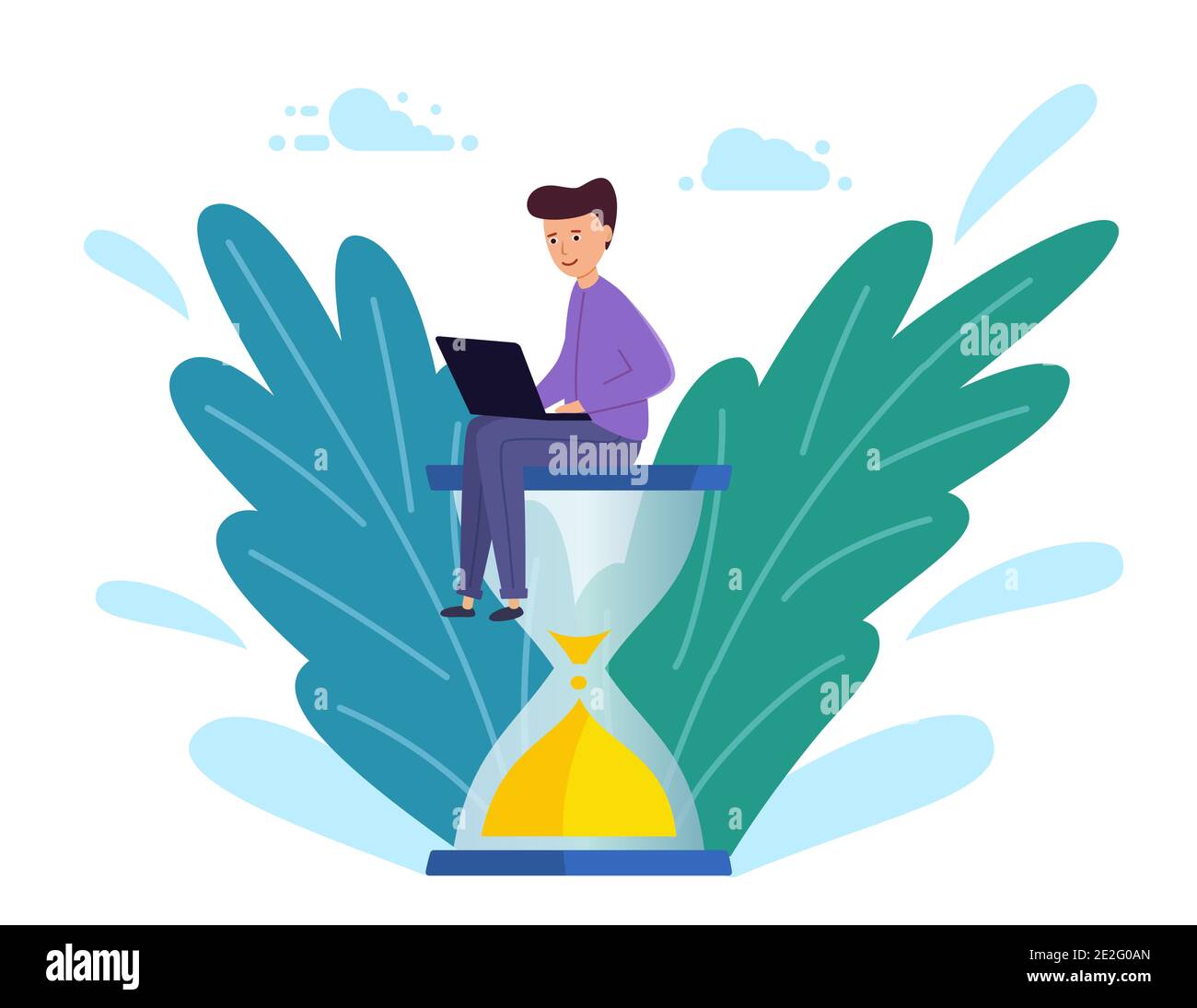 Young sitting on a rush Stock Vector Images - Alamy