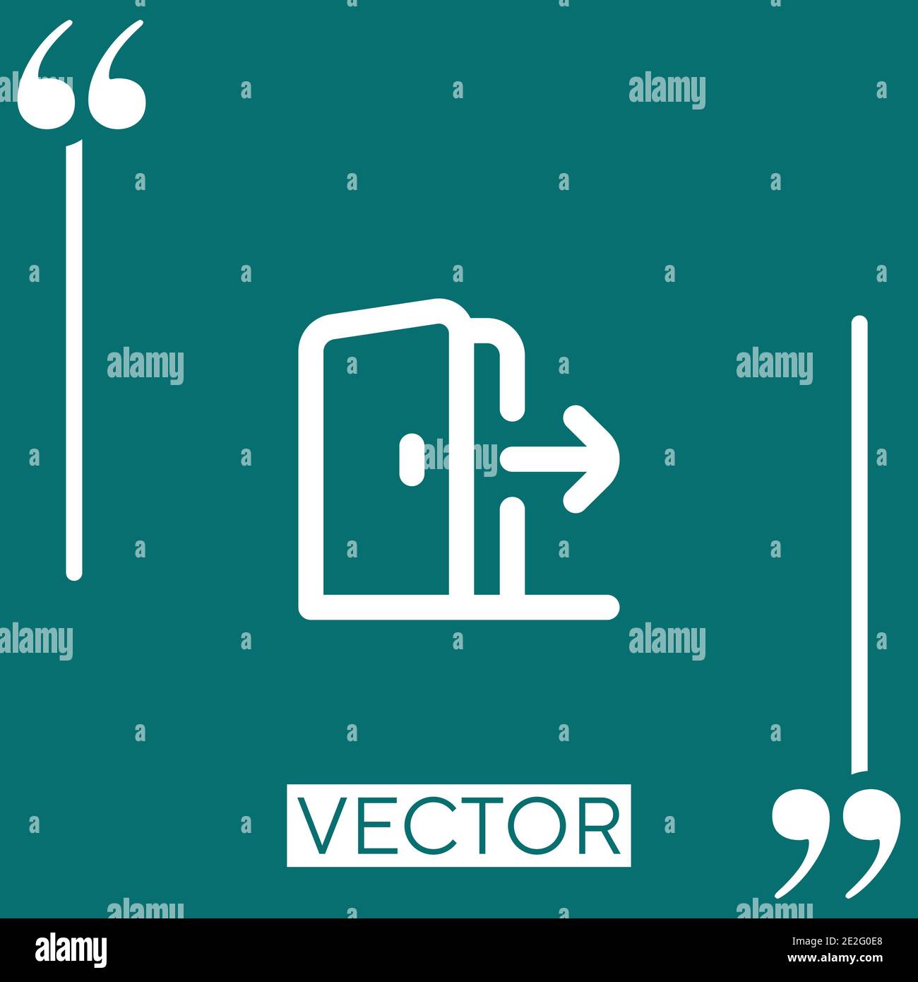 Emergency exit icon linear Stock Vector Images - Alamy