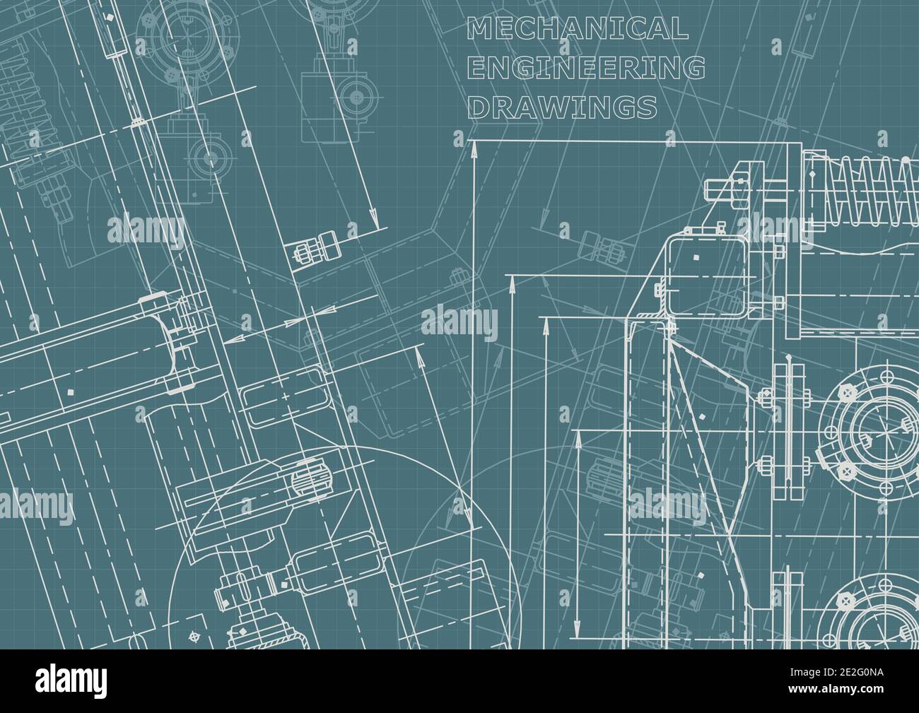 Vector engineering drawings. Mechanical instrument making. Corporate ...