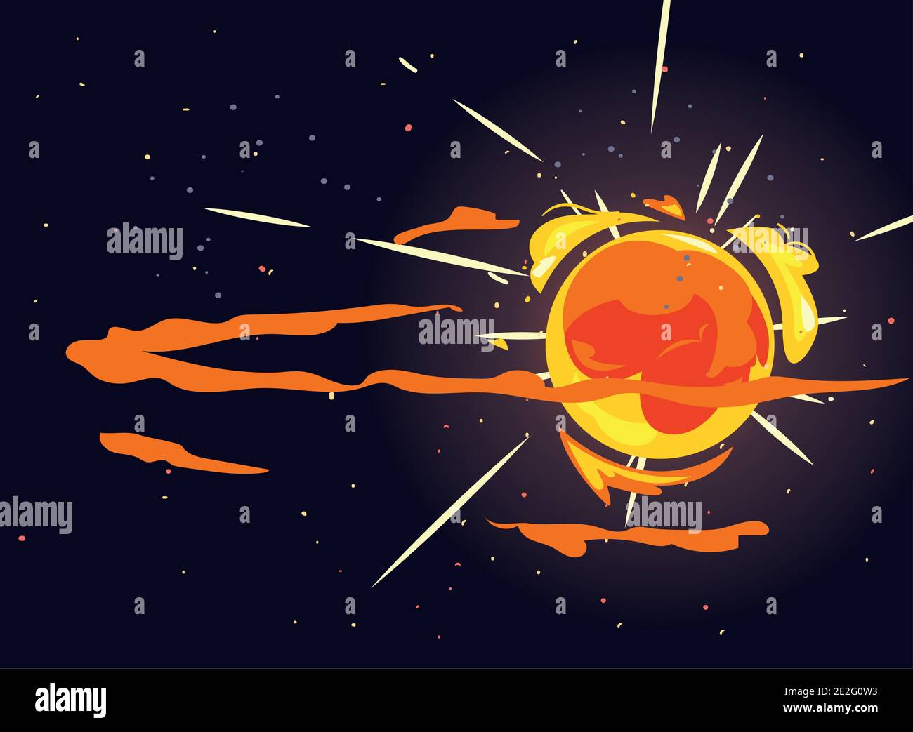 Military explosion flame at space design, Weapon destruction war and ...