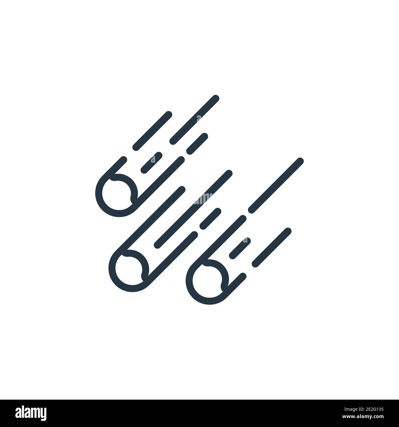 Meteorites outline vector icon. Thin line black meteorites icon, flat ...