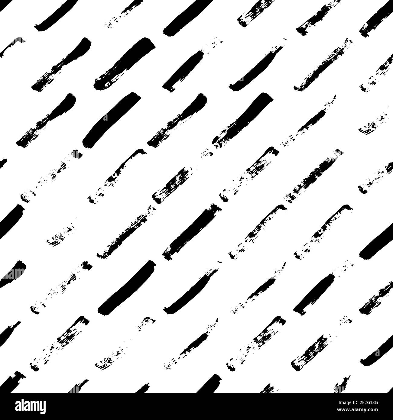 Black smears brush seamless pattern. Grunge paint ornament for textile ...
