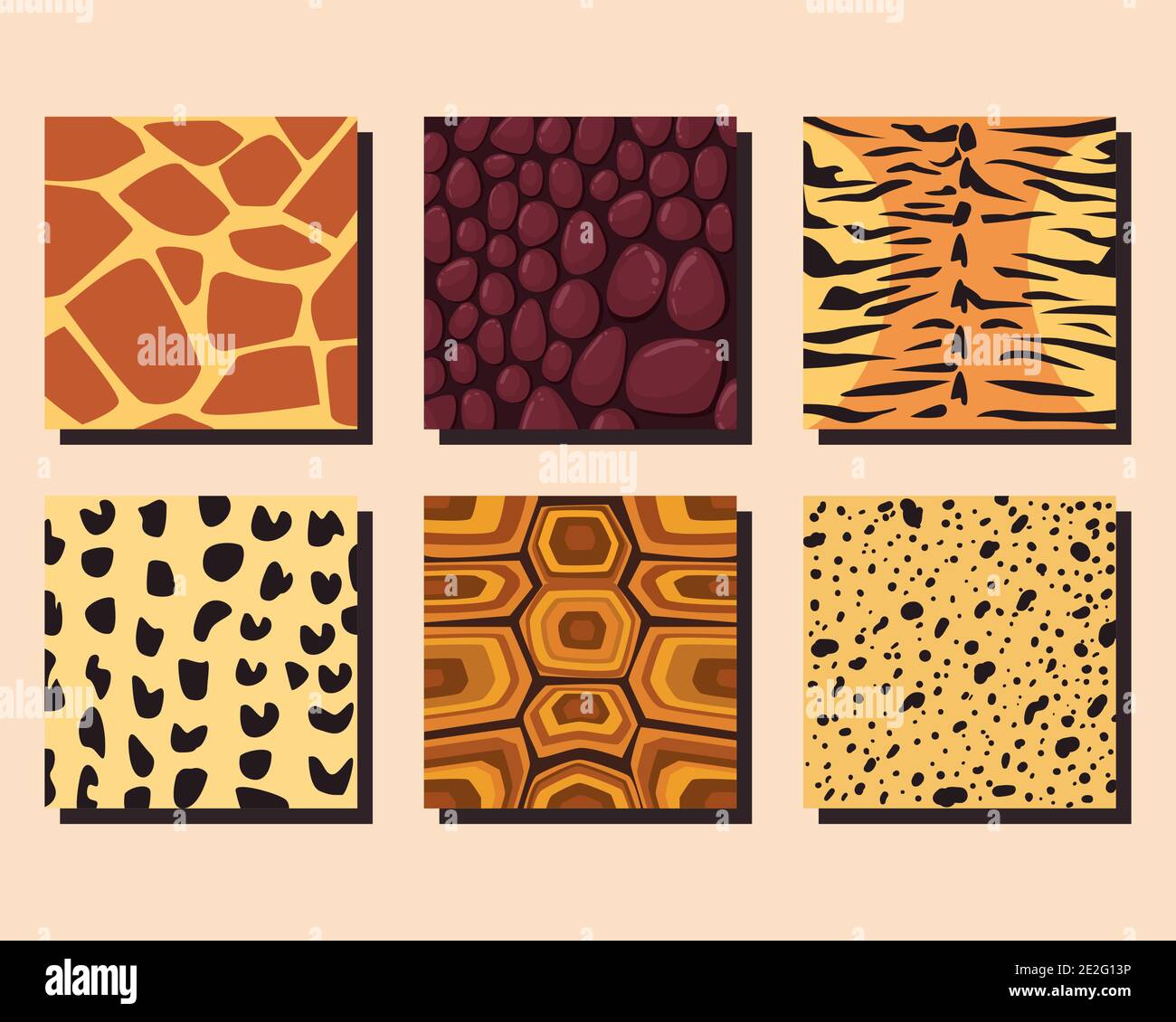 animal print background symbol set frames design, Pattern wallpaper ...