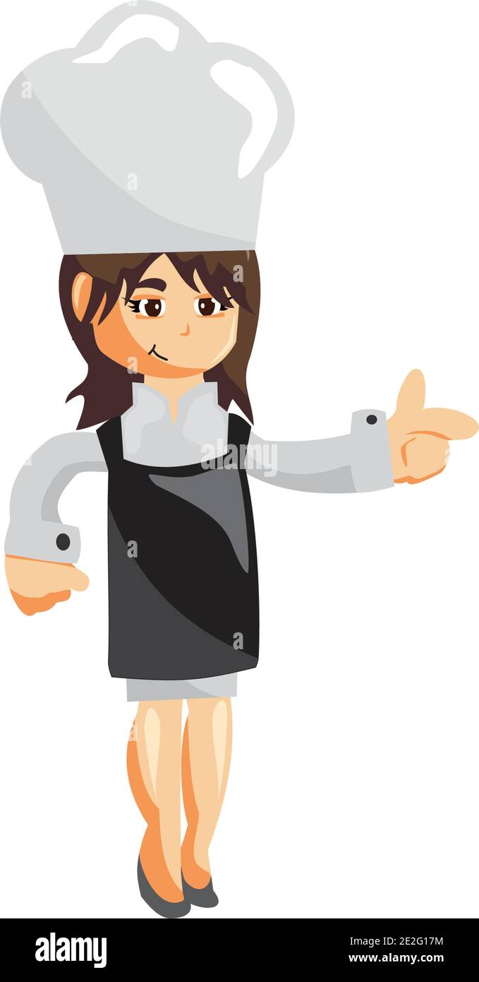 Chef Woman job character creation Illustration Template Pose Stock ...