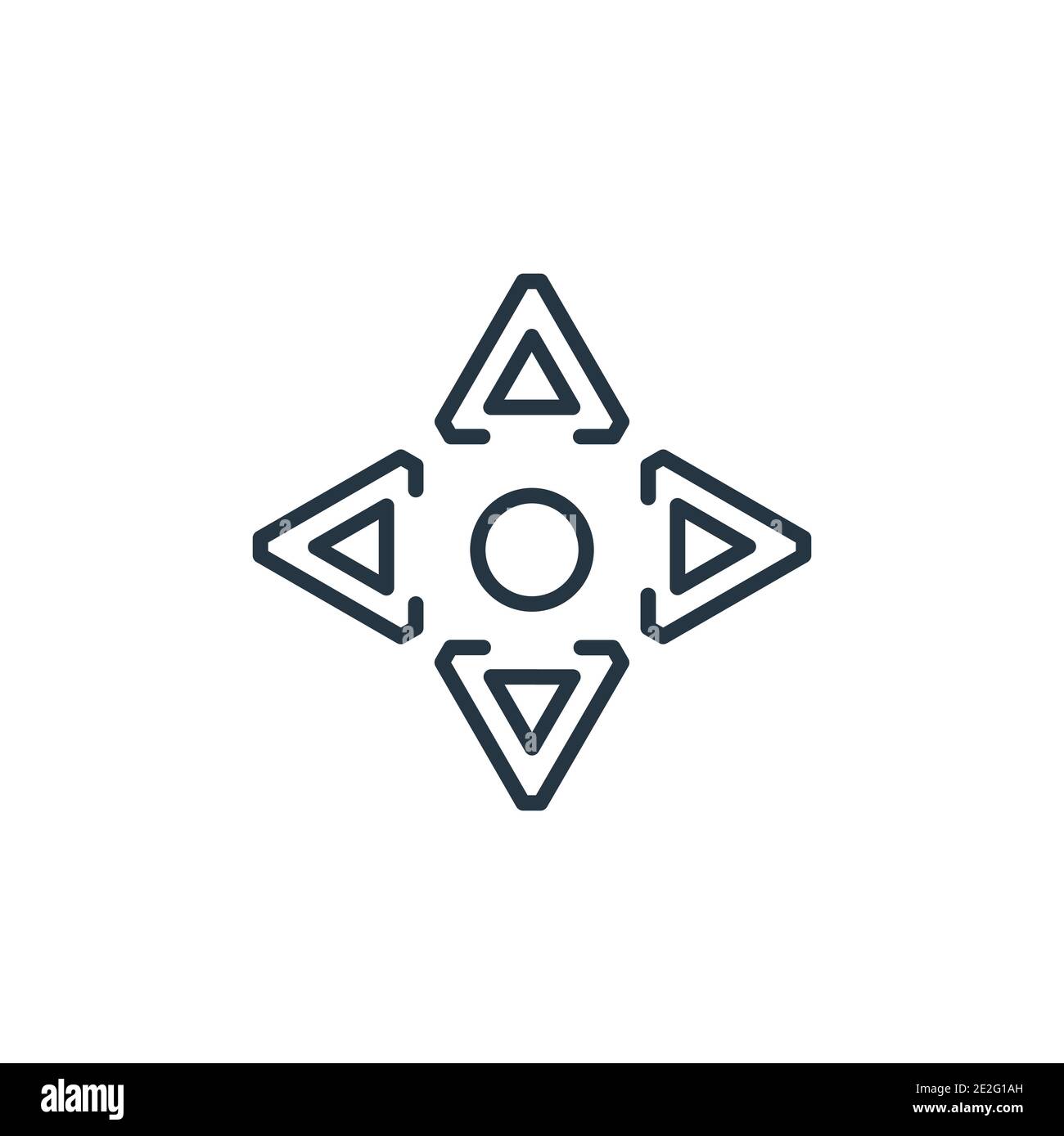 Move outline vector icon. Thin line black move icon, flat vector simple ...