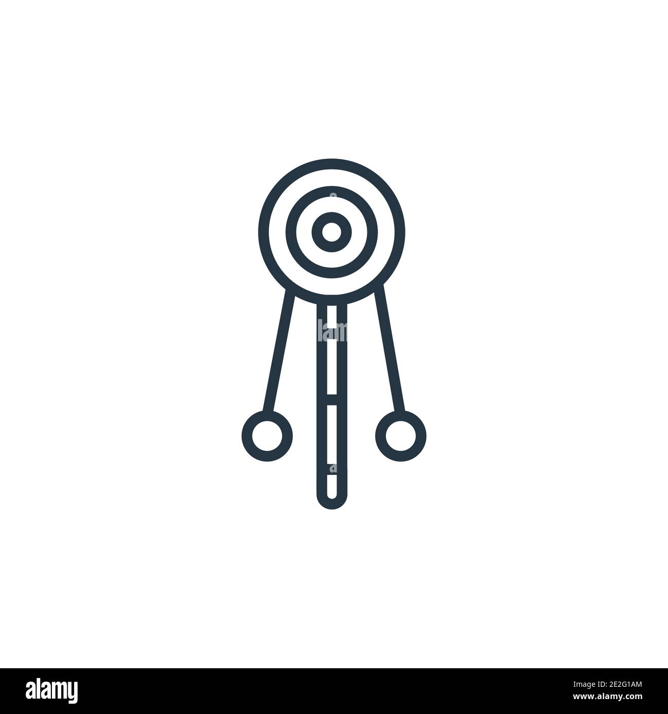 Bolang gu outline vector icon. Thin line black bolang gu icon, flat ...