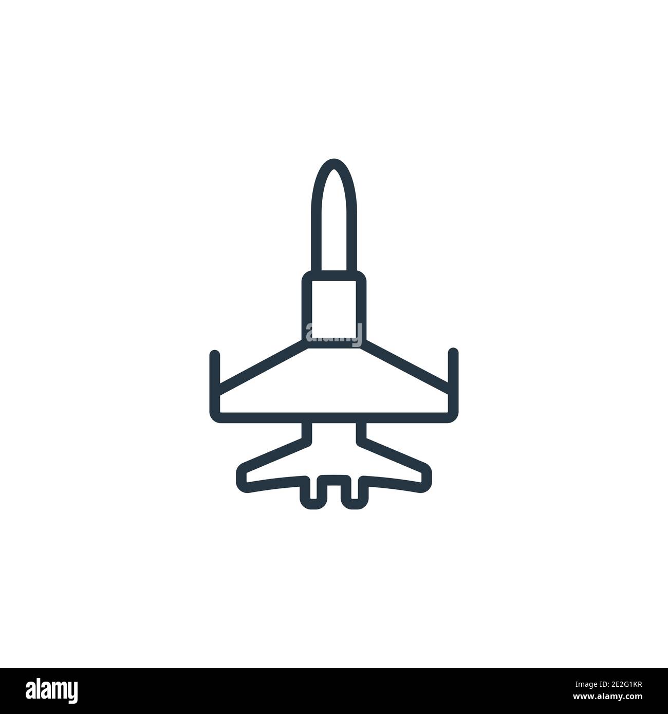 Fighter plane outline vector icon. Thin line black fighter plane icon ...