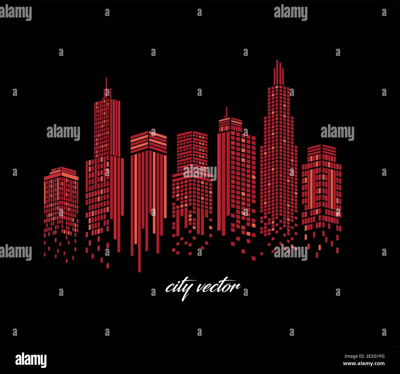 Cityscape of red buildings design, architecture urban and modern theme ...