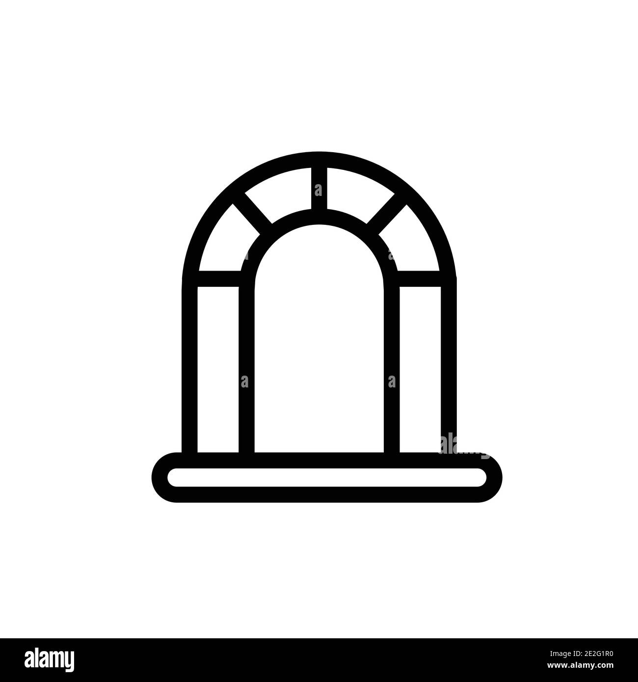 Wedding altar outline vector icon. Thin line black wedding altar icon ...