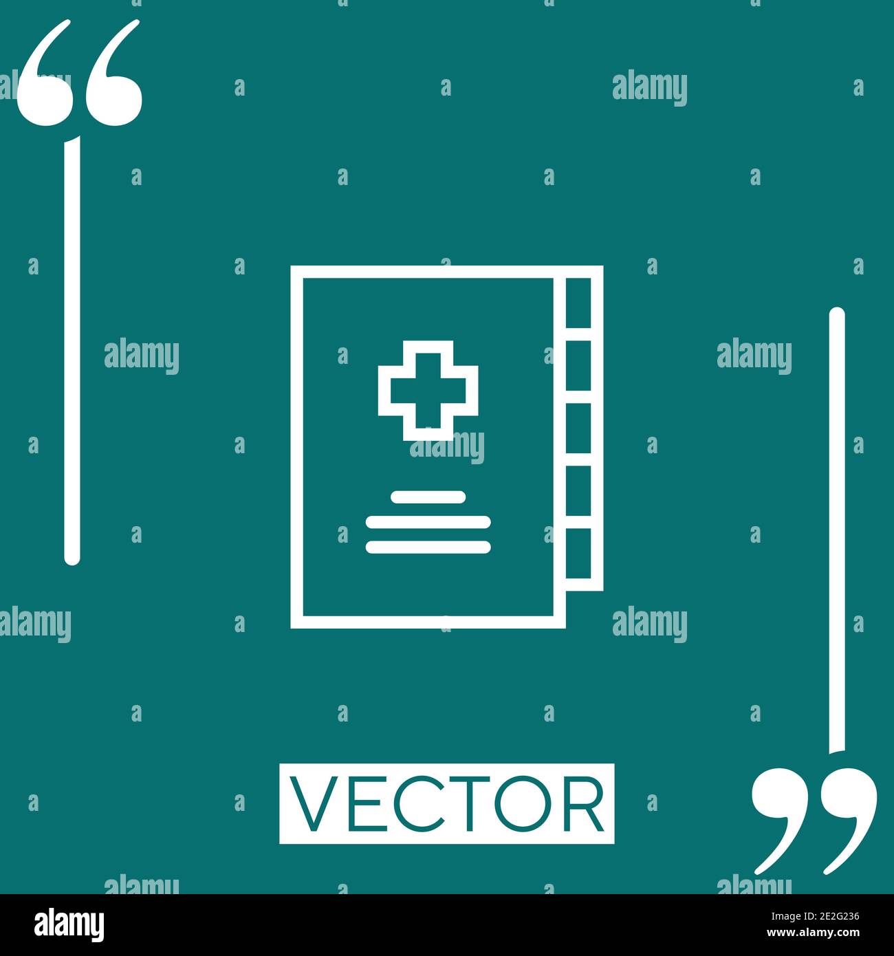 medical records vector icon Linear icon. Editable stroke line Stock ...