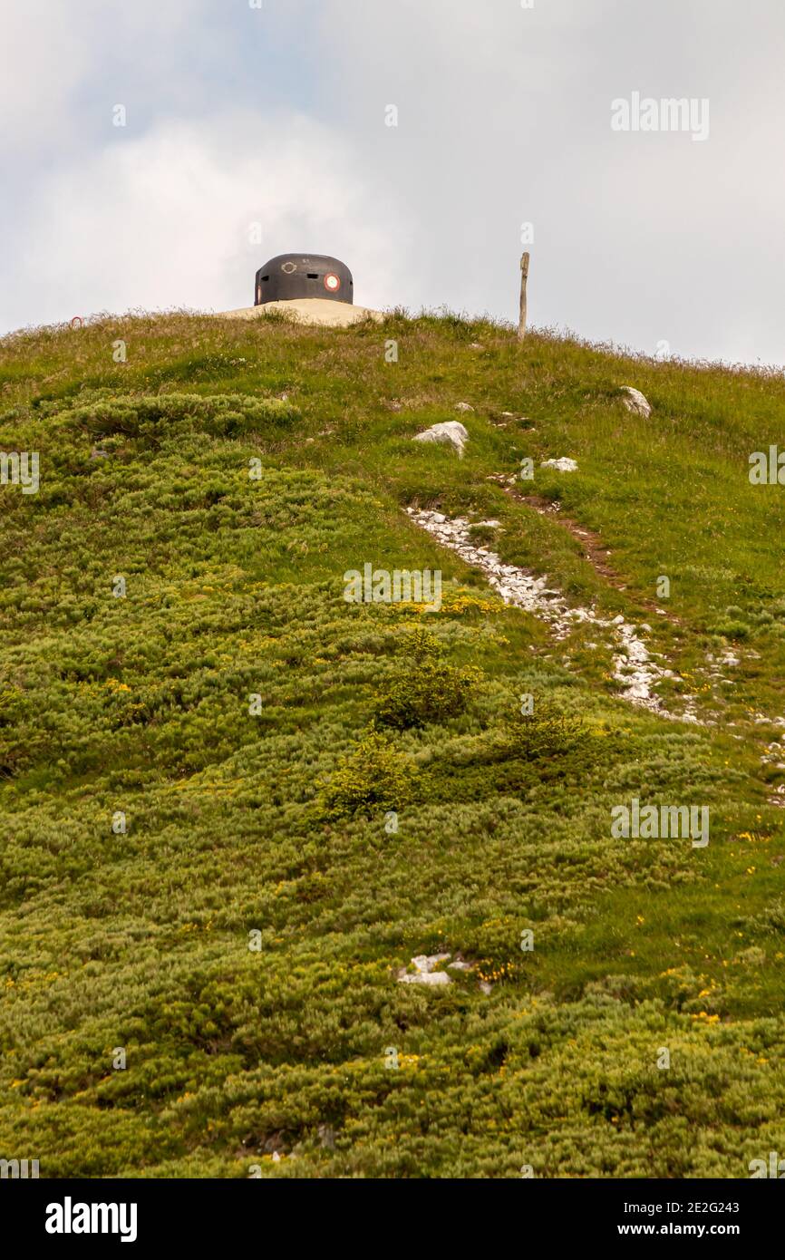 Iron bunker on mountain top Stock Photo - Alamy