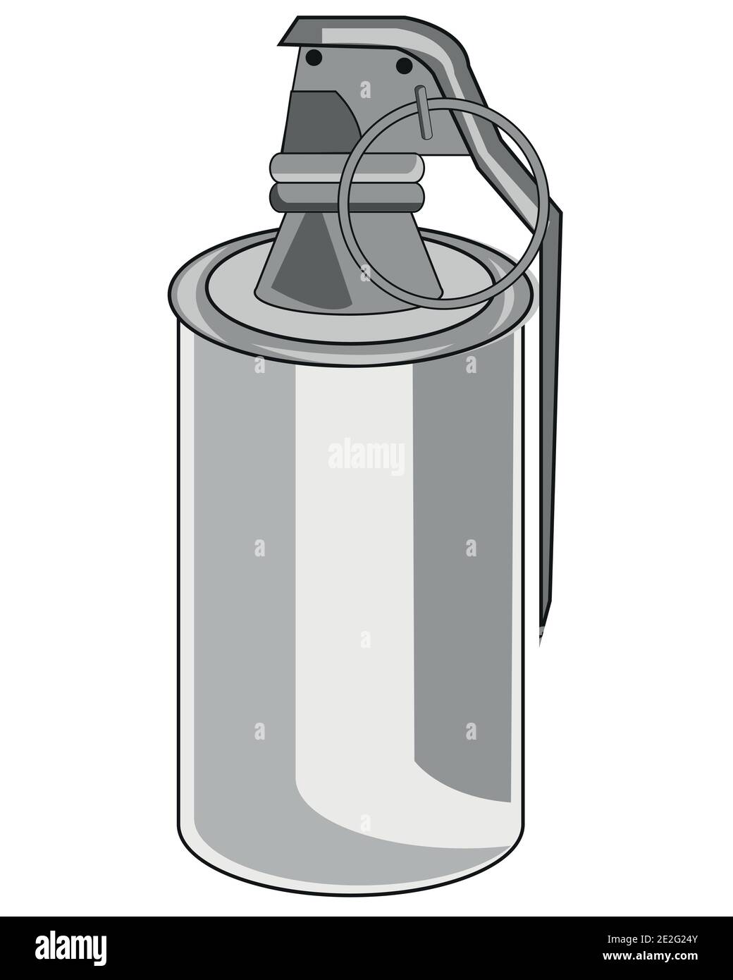Vector illustration of the special facility grenade with gas Stock ...