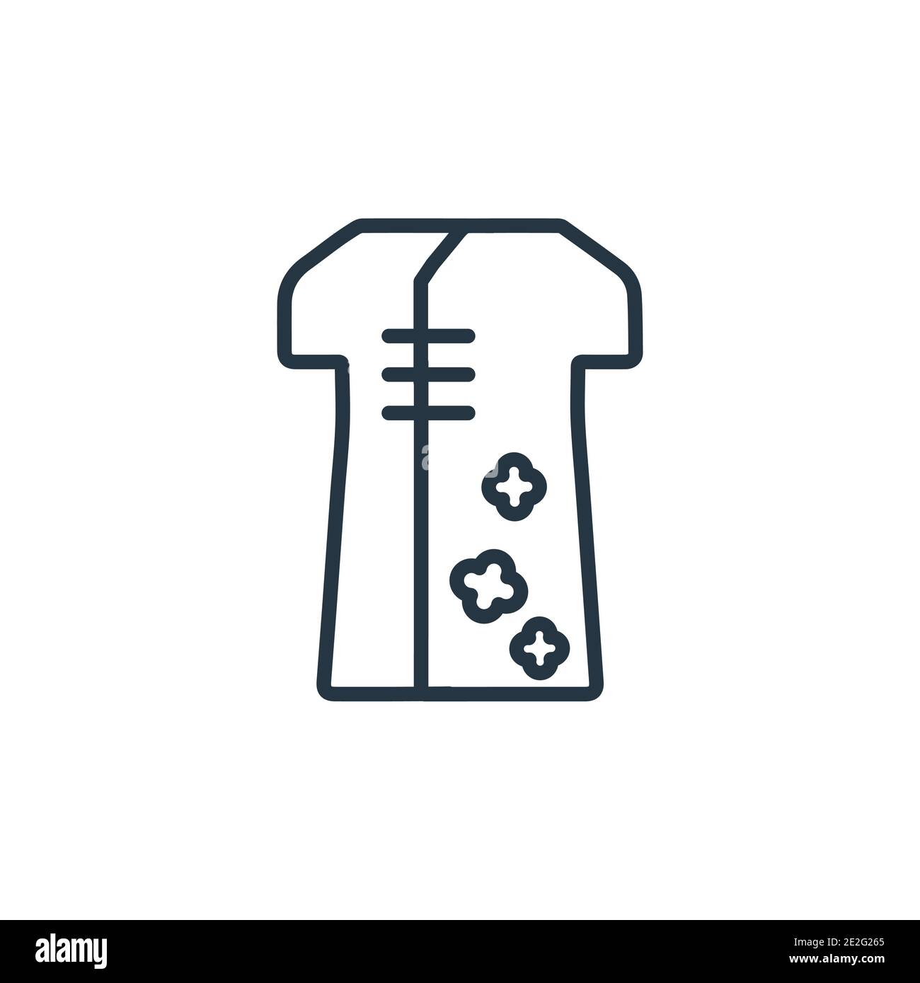 Chinese dress outline vector icon. Thin line black chinese dress icon ...