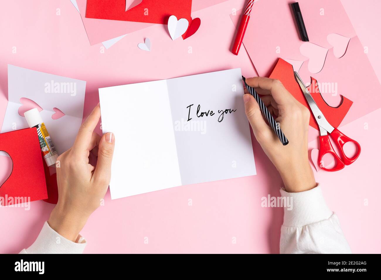 Flat lay step step heart hi-res stock photography and images - Alamy