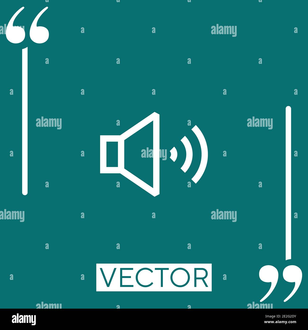 volume vector icon Linear icon. Editable stroke line Stock Vector Image ...