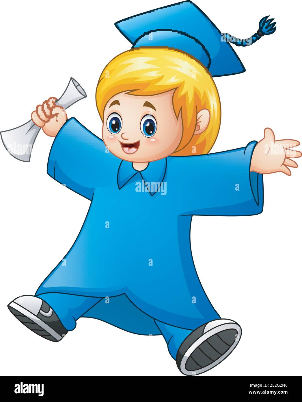 Vector illustration of Cartoon girl graduation Stock Vector Image & Art ...