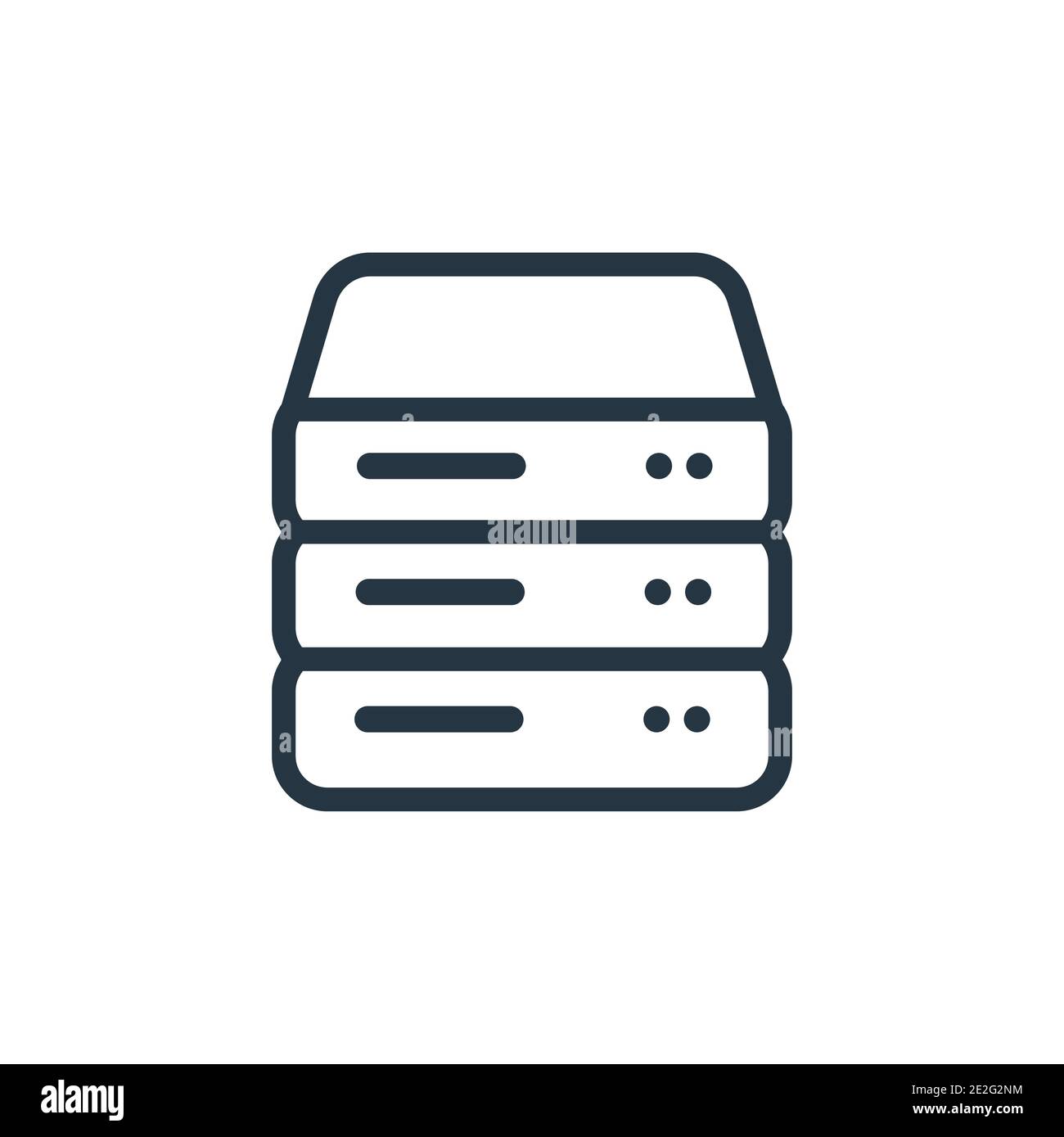 Storage outline vector icon. Thin line black storage icon, flat vector ...