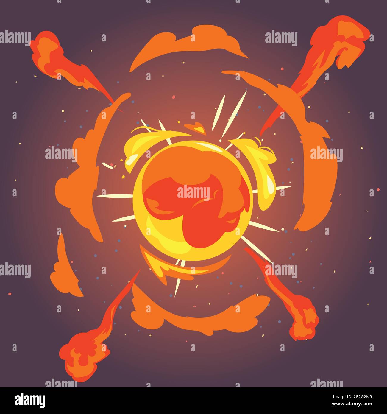 Military explosion flame bubble design, Weapon destruction war and boom ...