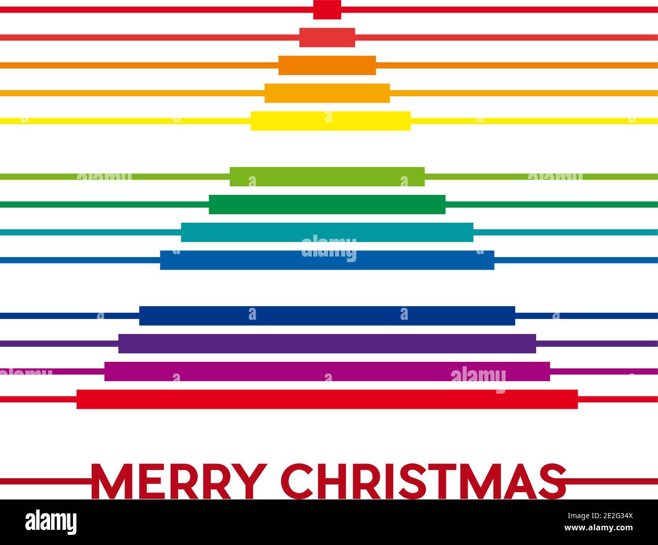 Abstract rainbow christmas tree on white background Stock Vector Image ...