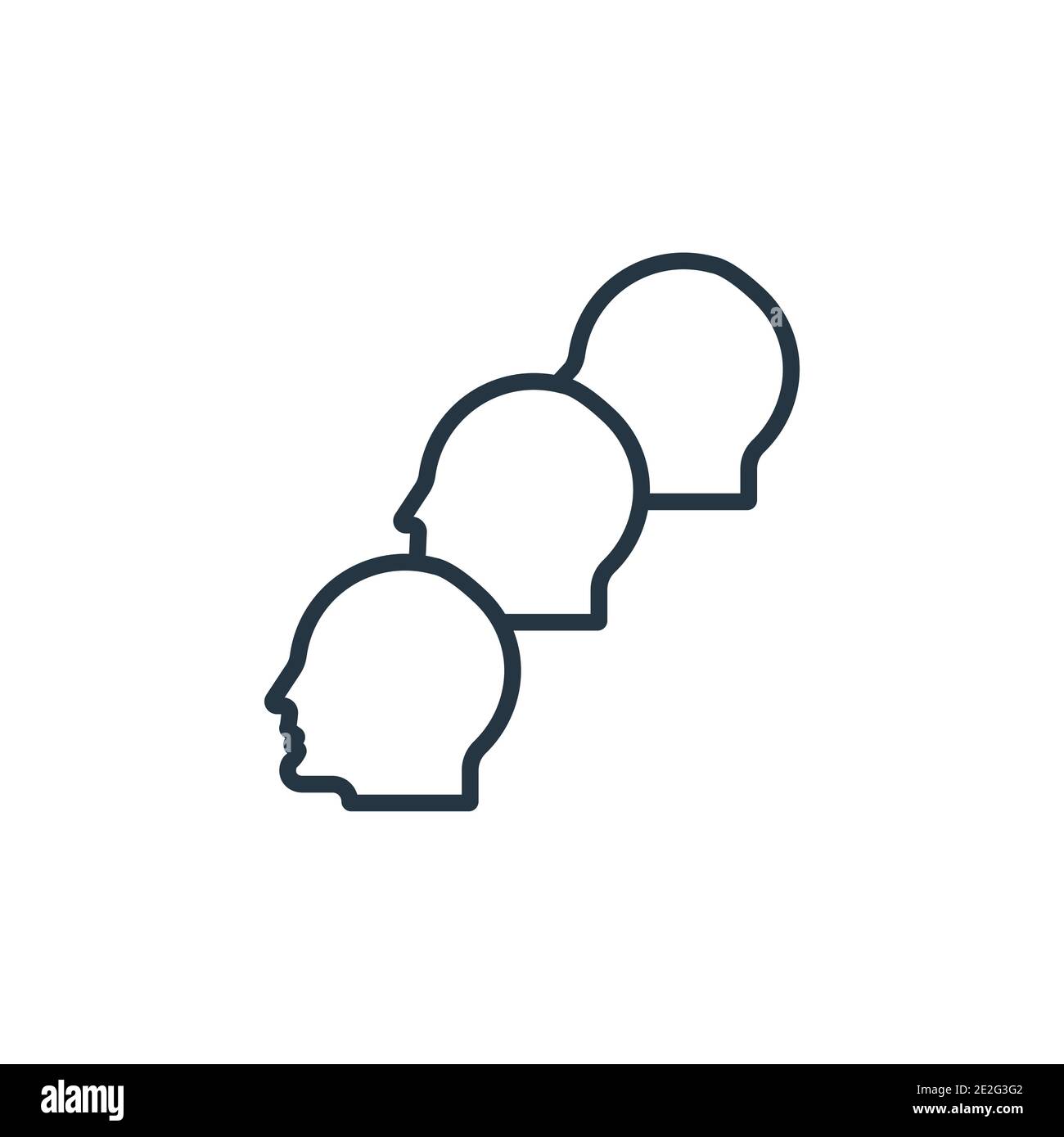 Depth perception outline vector icon. Thin line black depth perception icon, flat vector simple ...