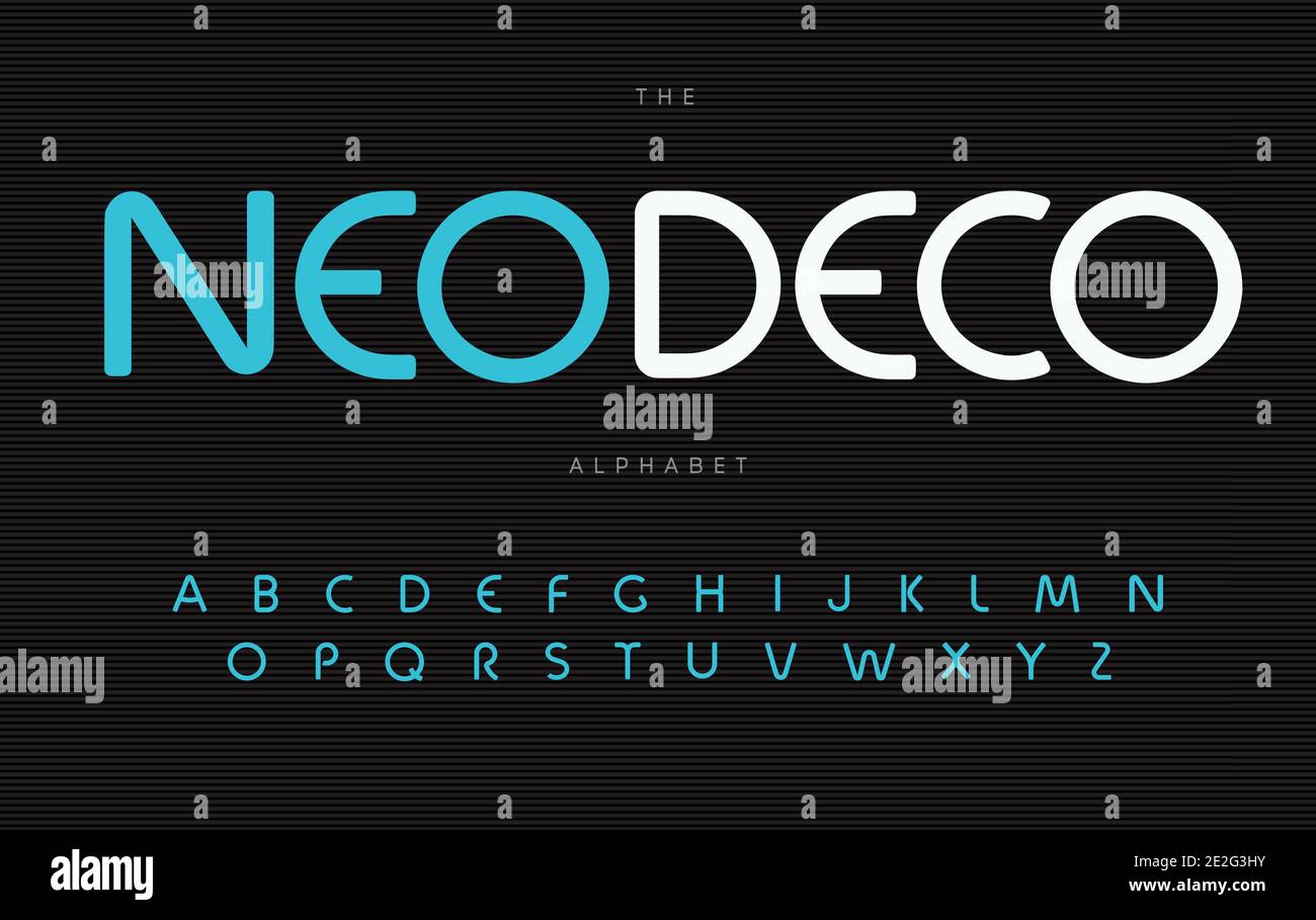 Nouveau deco alphabet. Neo deco elegance font, type for modern ...