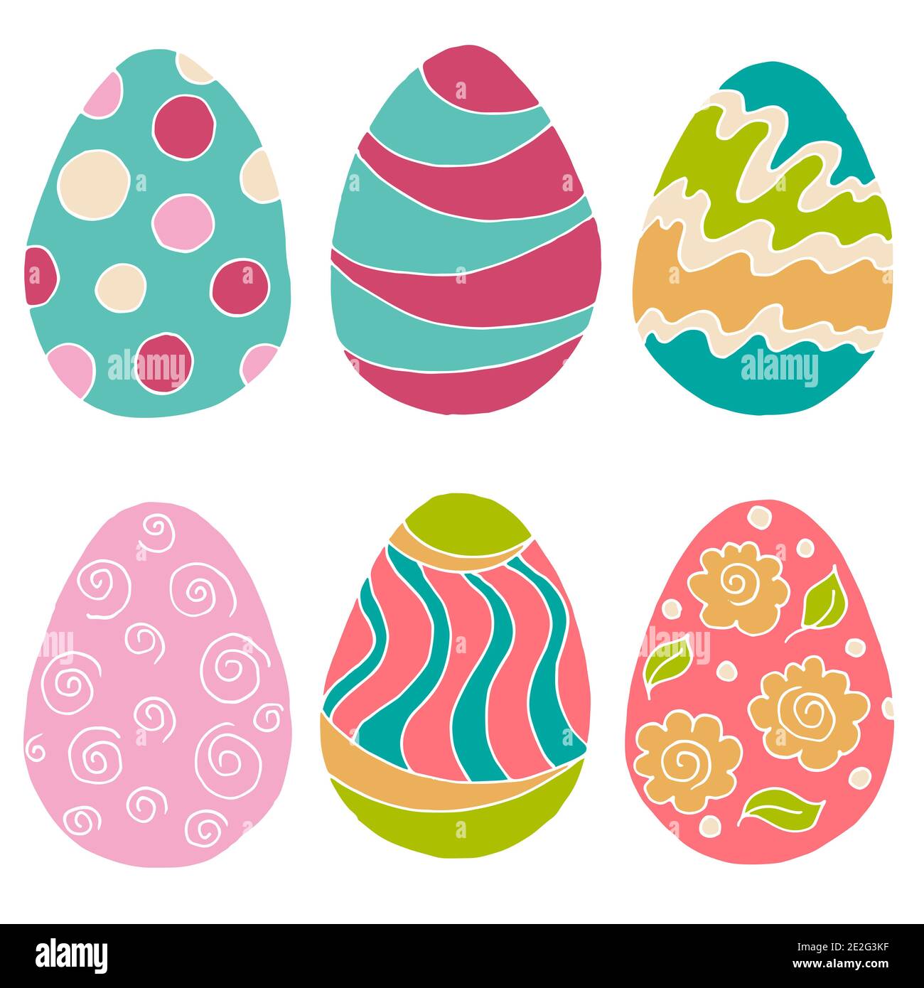 Pastel Easter Eggs Clipart