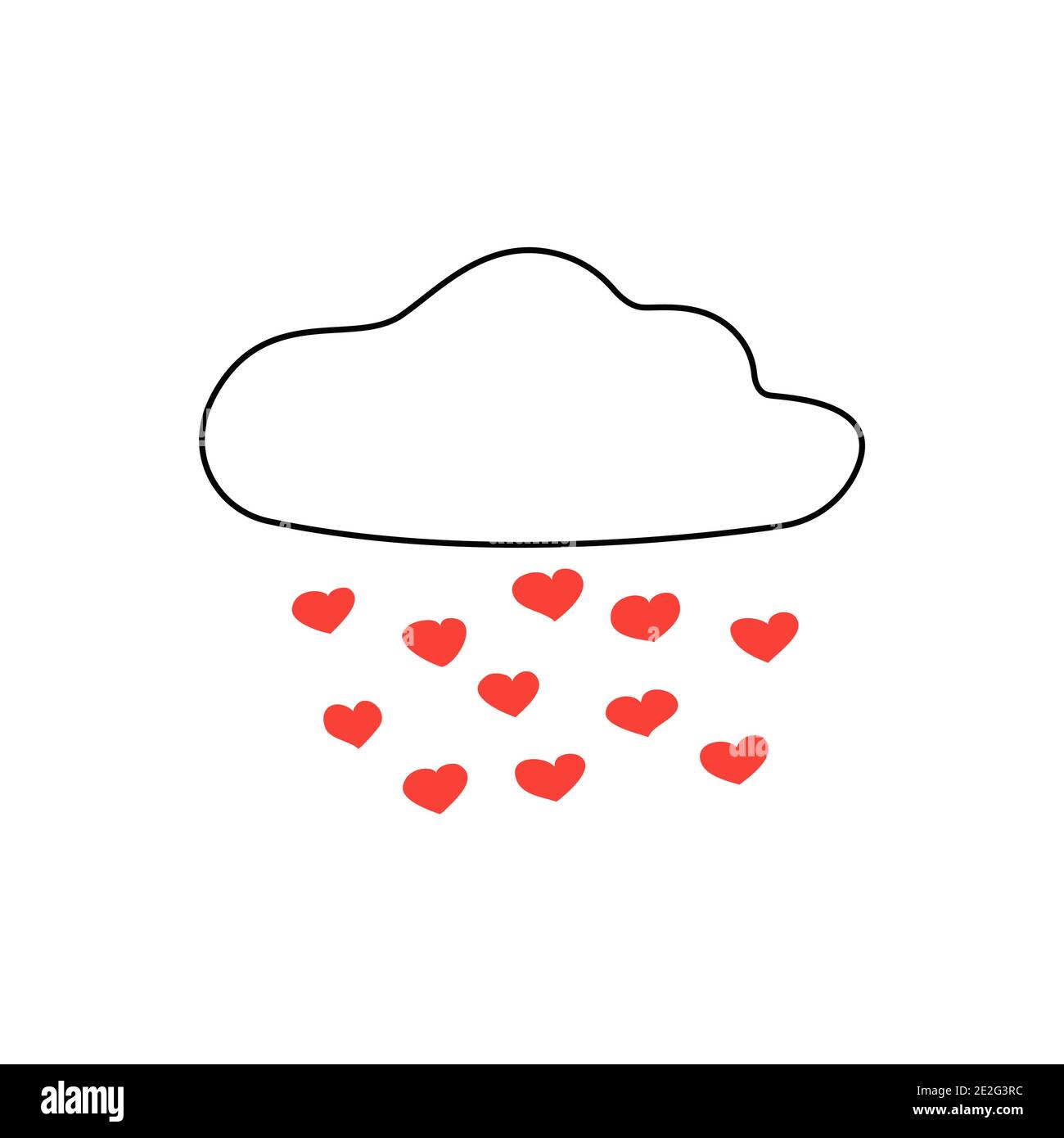 Art Cloud Raining Hearts