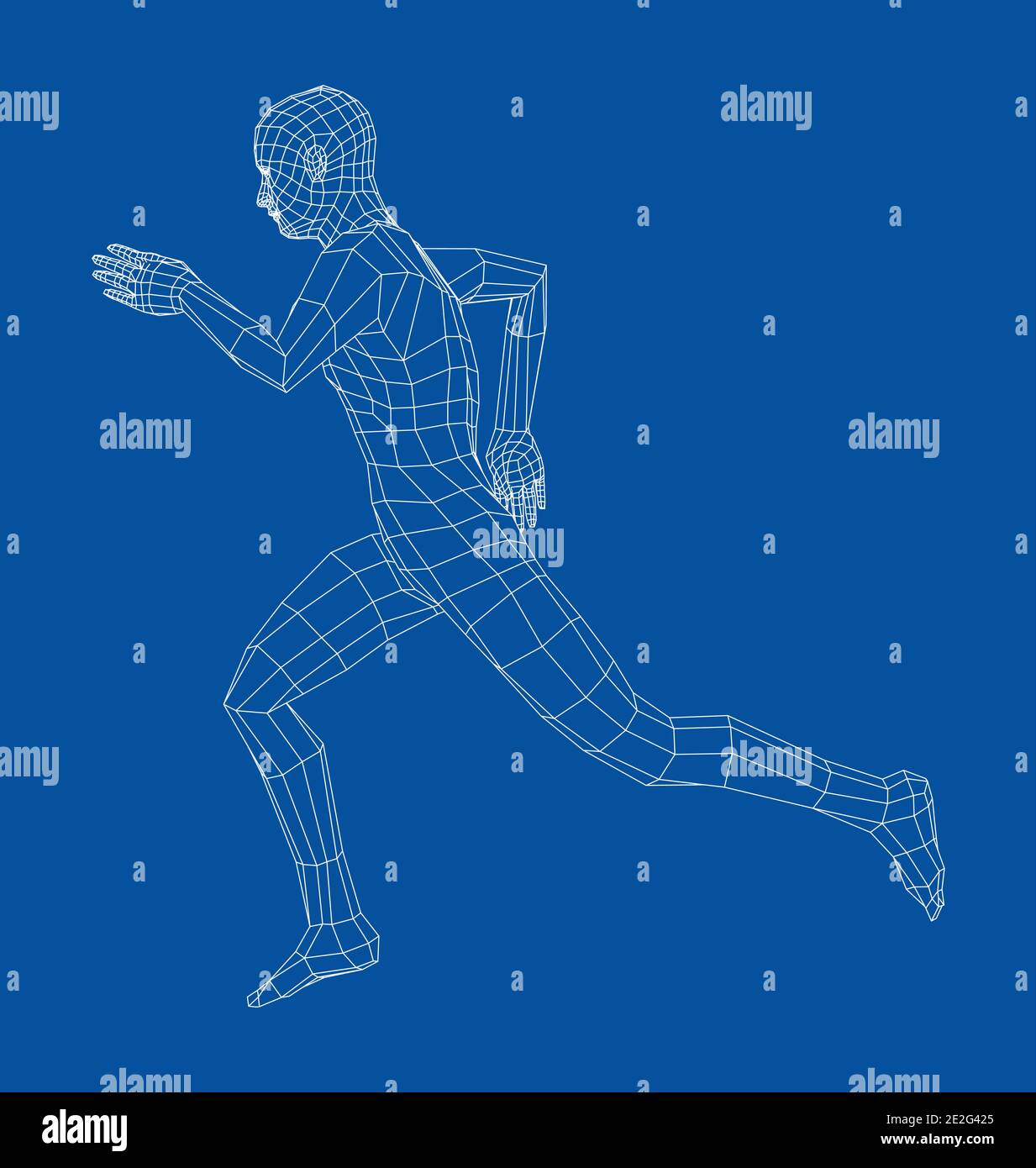 Wireframe running man. Vector Stock Vector Image & Art - Alamy