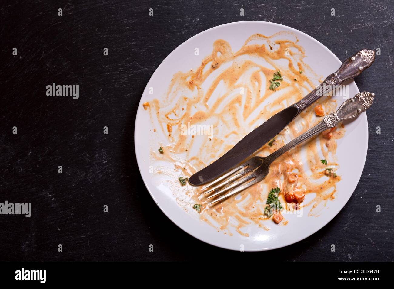 Top view plate finished hi-res stock photography and images - Alamy