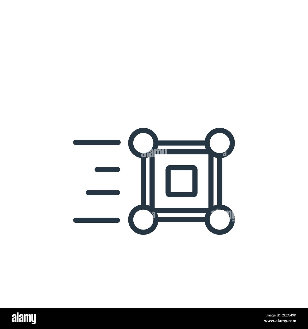 Match moving outline vector icon. Thin line black match moving icon ...
