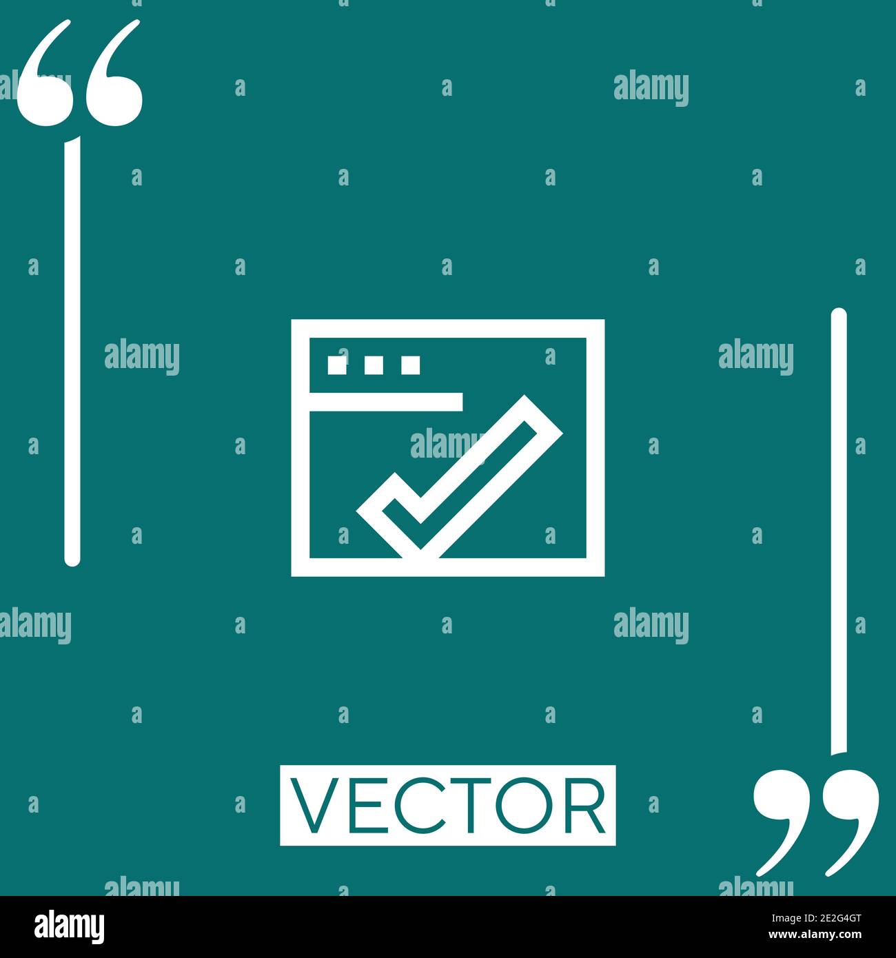 verified vector icon Linear icon. Editable stroked line Stock Vector ...