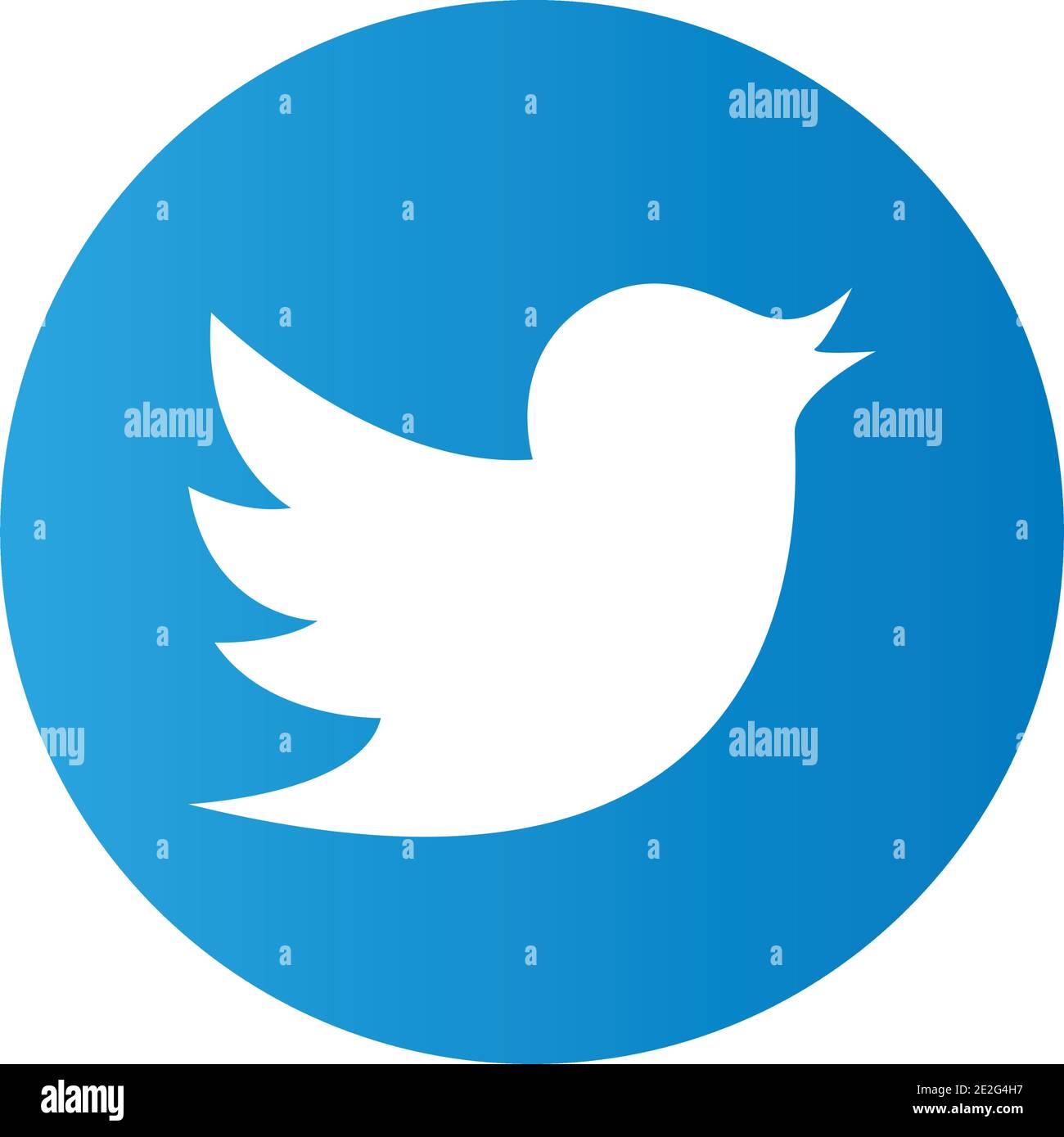 Twitter logo symbol icon over white background, colorful design, vector ...
